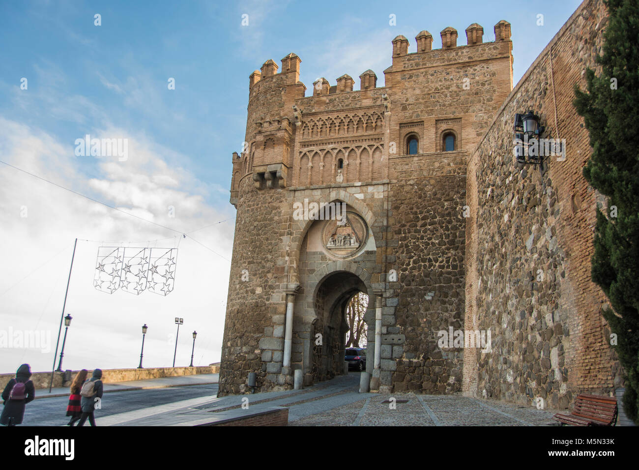 Gate of the sun historic entrance to the city of Toledo Spain Stock ...