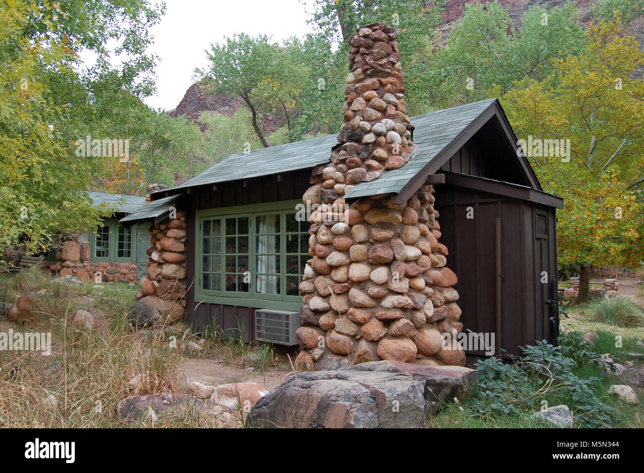Grand Canyon Phantom Ranch Cabin . Phantom Ranch, at the bottom of the ...