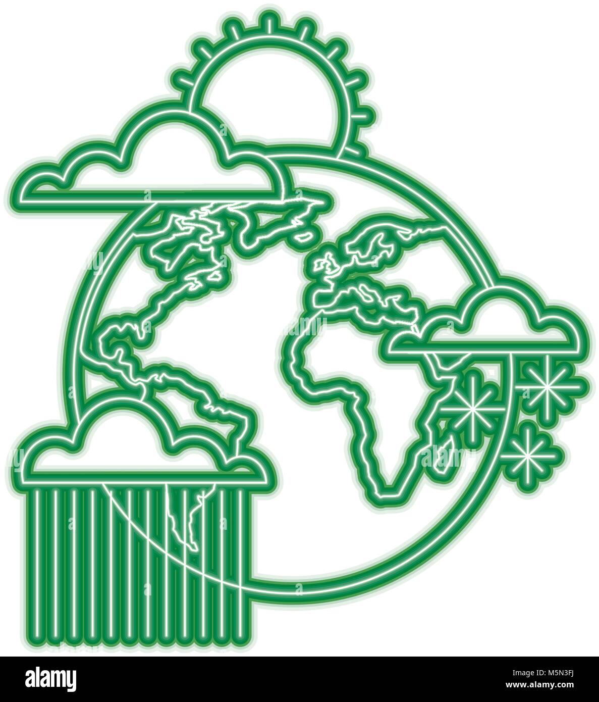 Weather world earth winter Stock Vector Images - Alamy