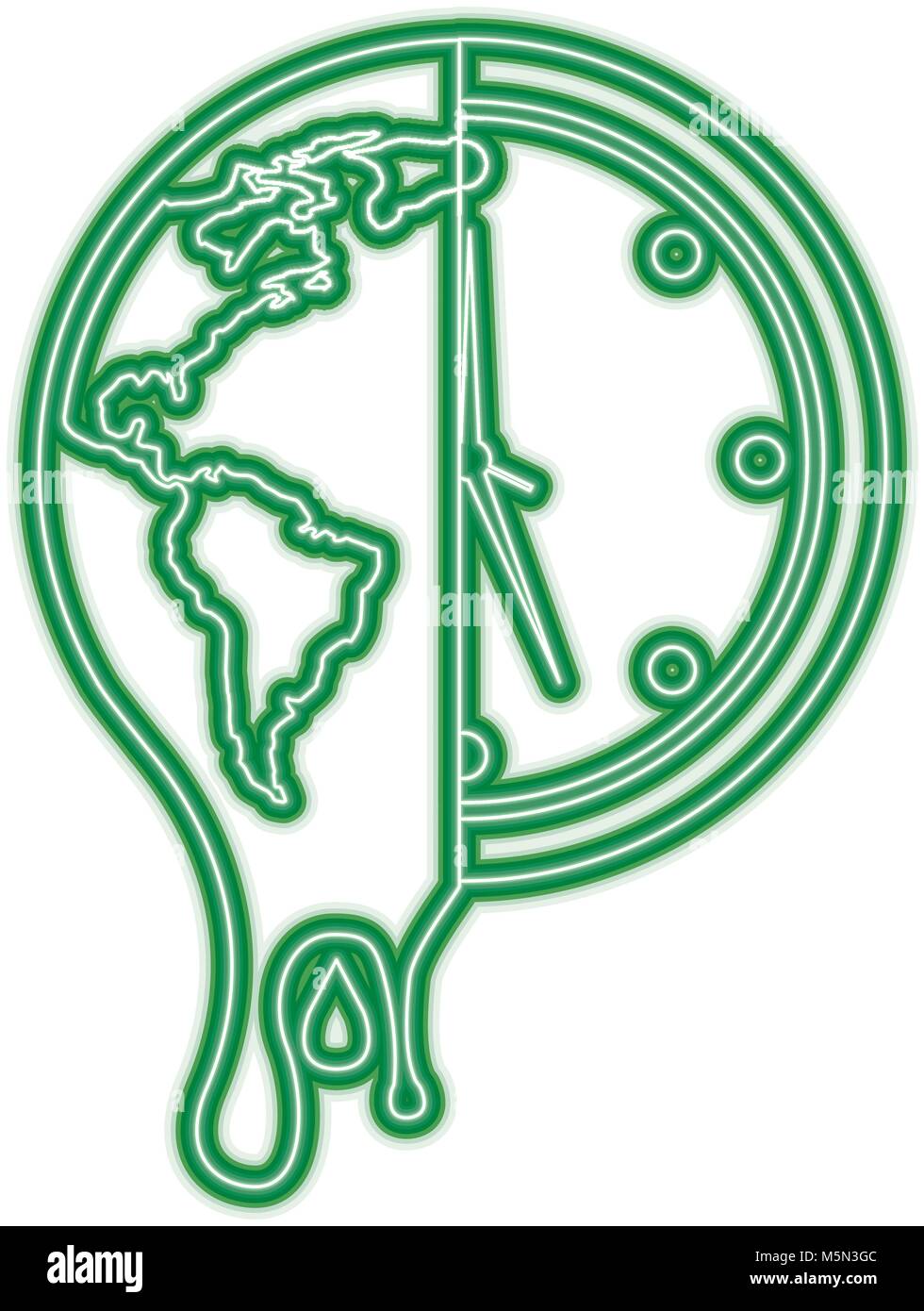 Melting clock Stock Vector Images - Alamy