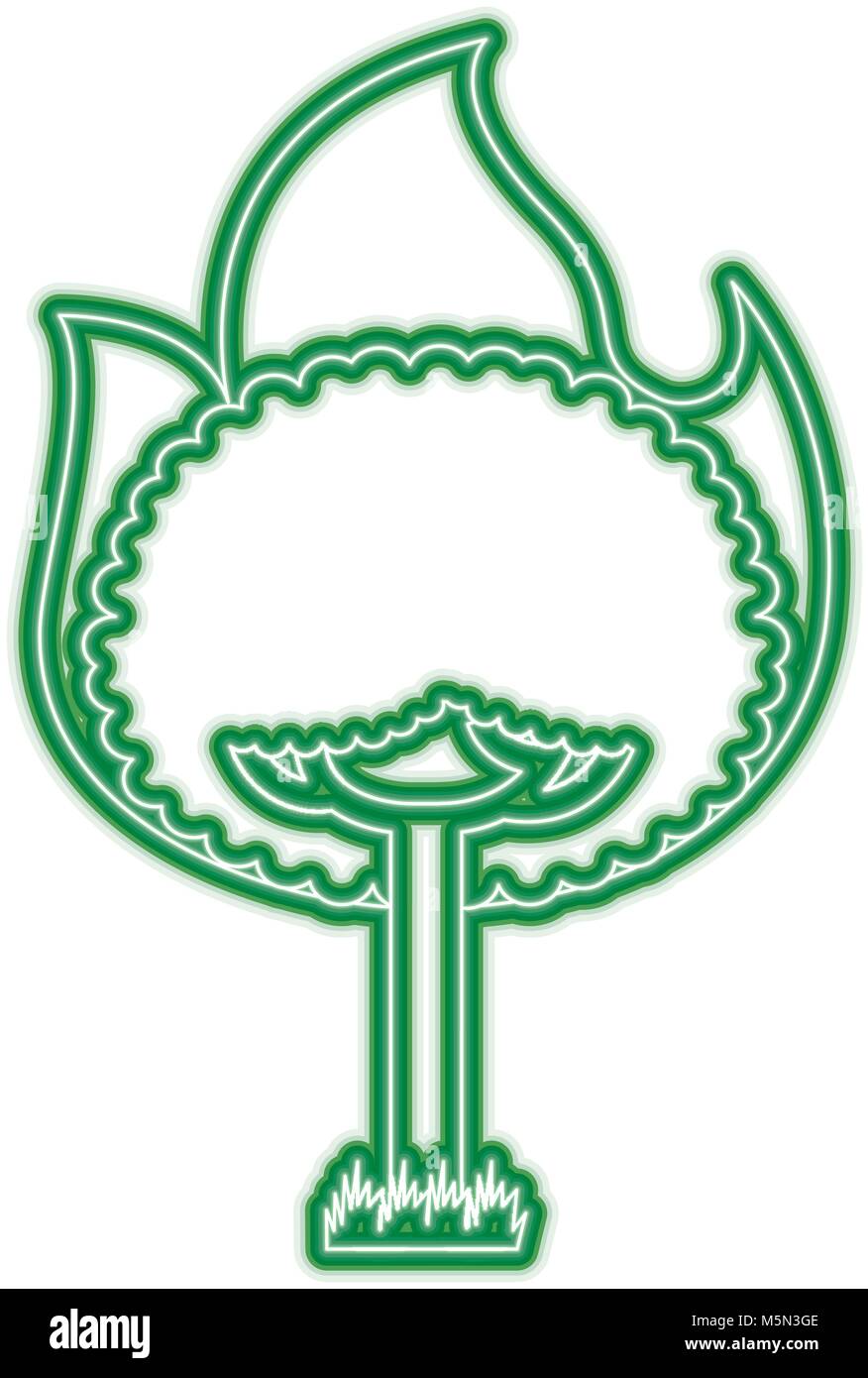 round fire tree burning damage ecology Stock Vector Image & Art - Alamy