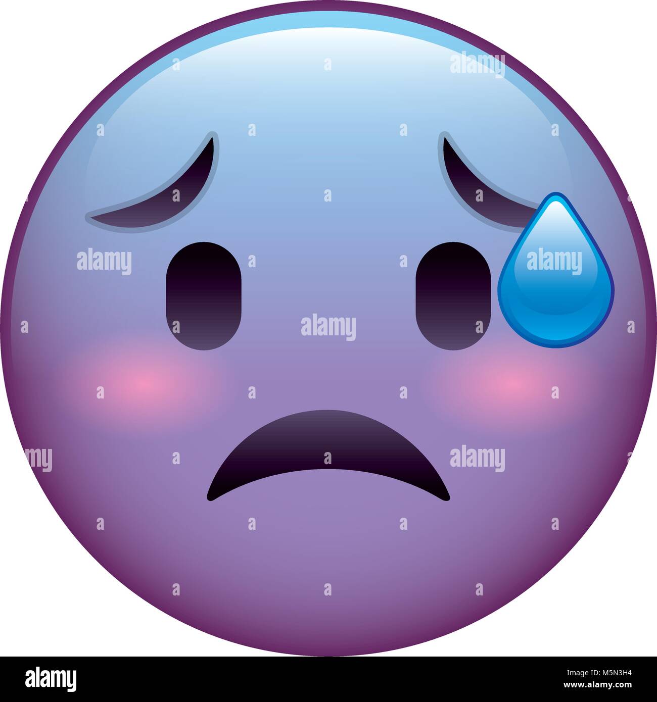 cute purple smile emoticon worried Stock Vector Image & Art - Alamy