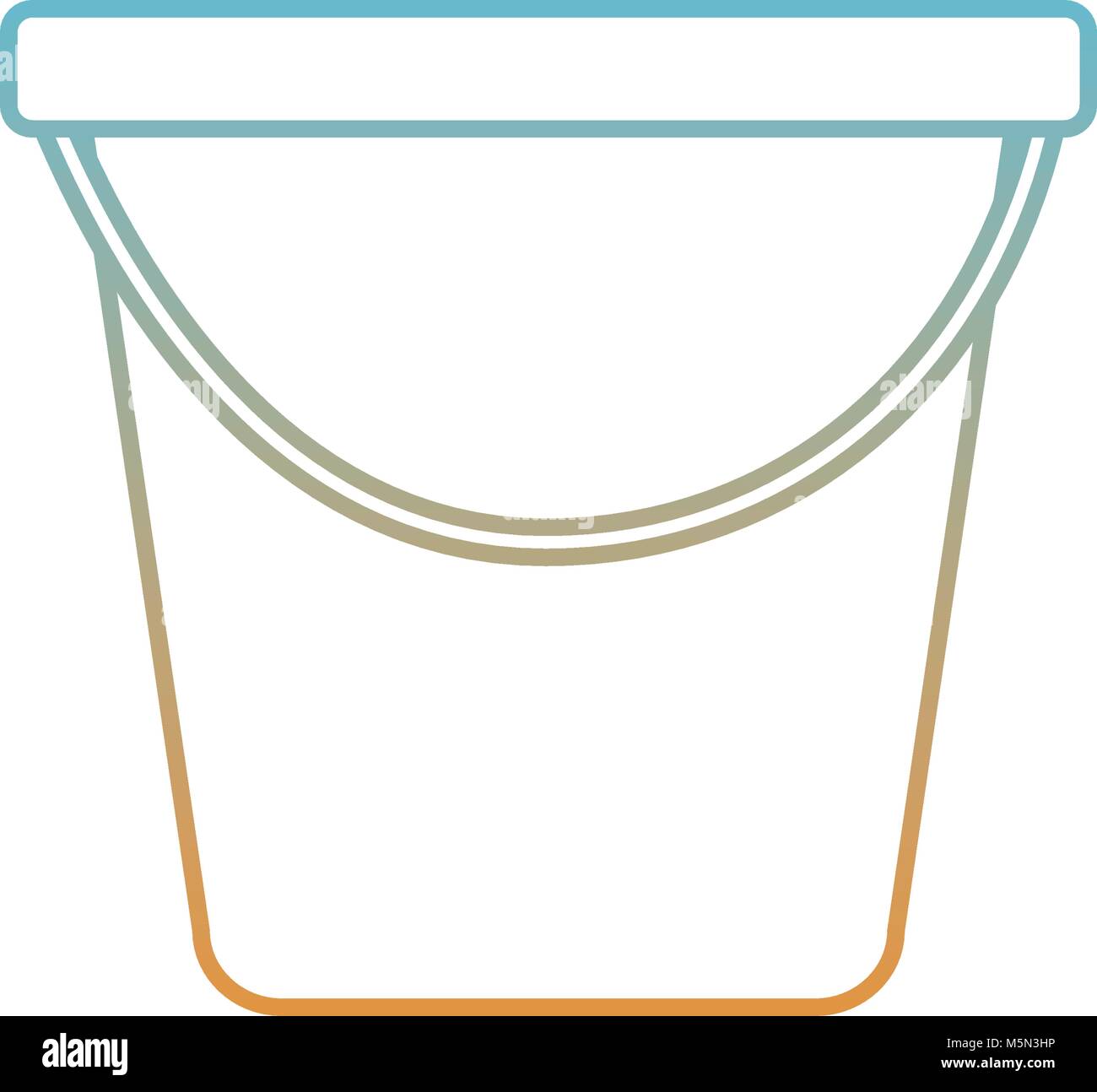 plastic bucket container handle empty Stock Vector Image & Art - Alamy
