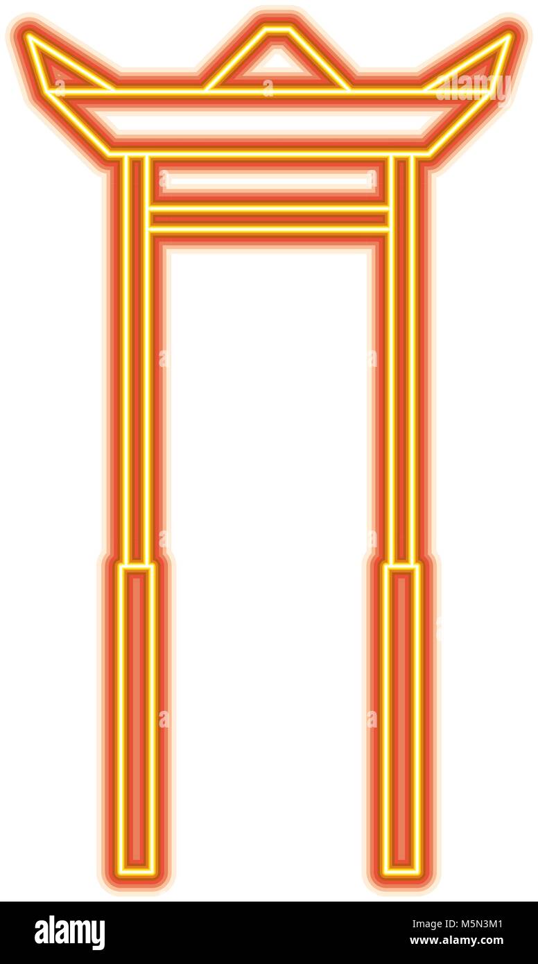 arc entrance temple asia sculture architecture Stock Vector Image & Art ...