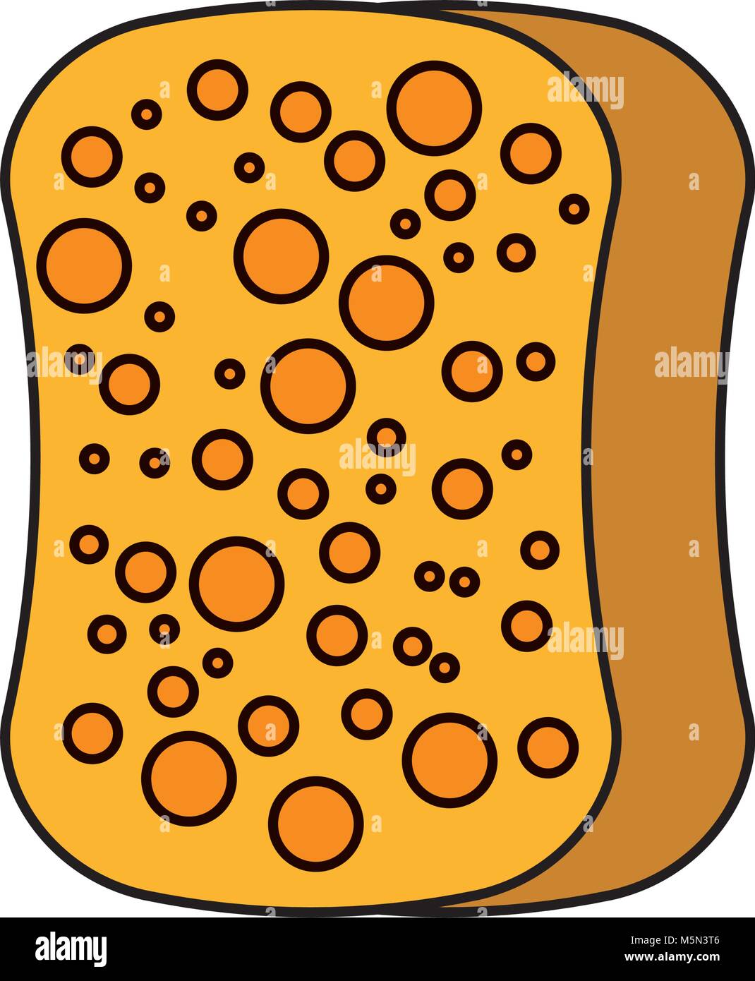 yellow sponge clean utensil Stock Vector Image & Art - Alamy