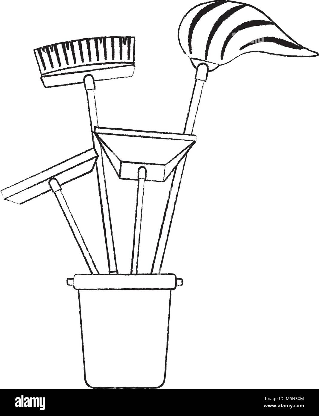 cleaning objects plastic bucket full of janitor cleaning helpful Stock ...