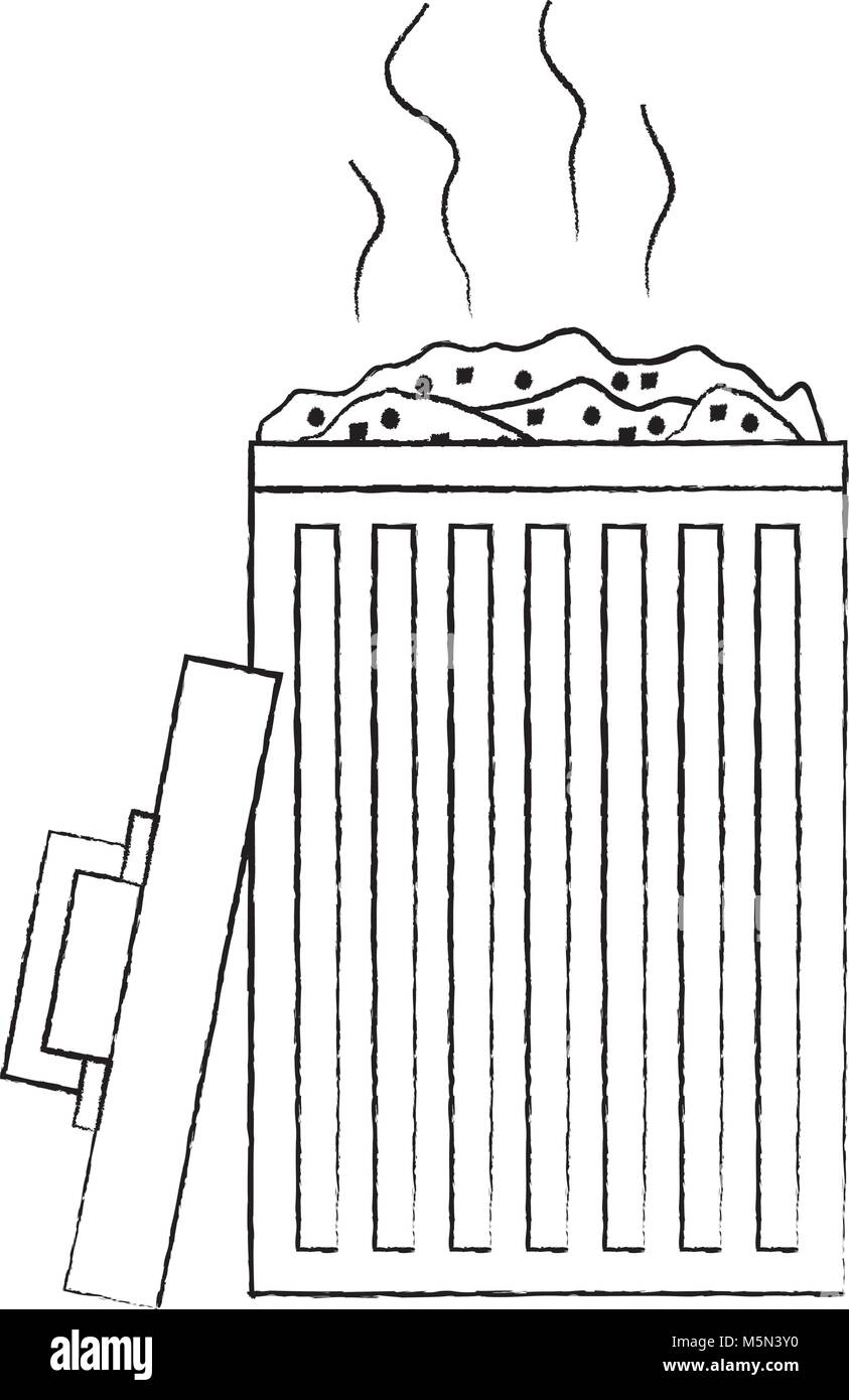 open bin with garbage cap handle Stock Vector Image & Art - Alamy