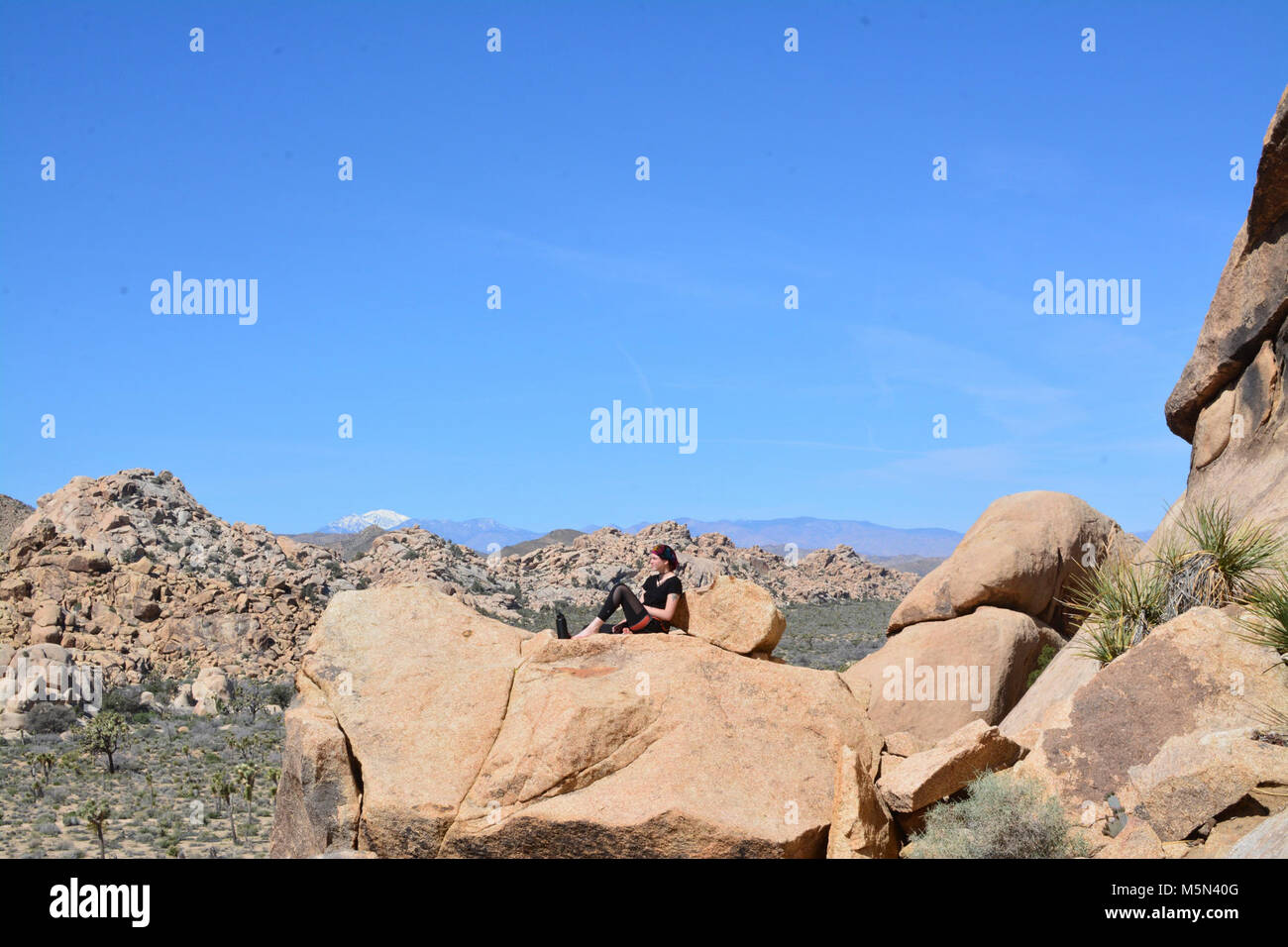 A park visitor enjoying the view of San Gorgonio Stock Photo - Alamy