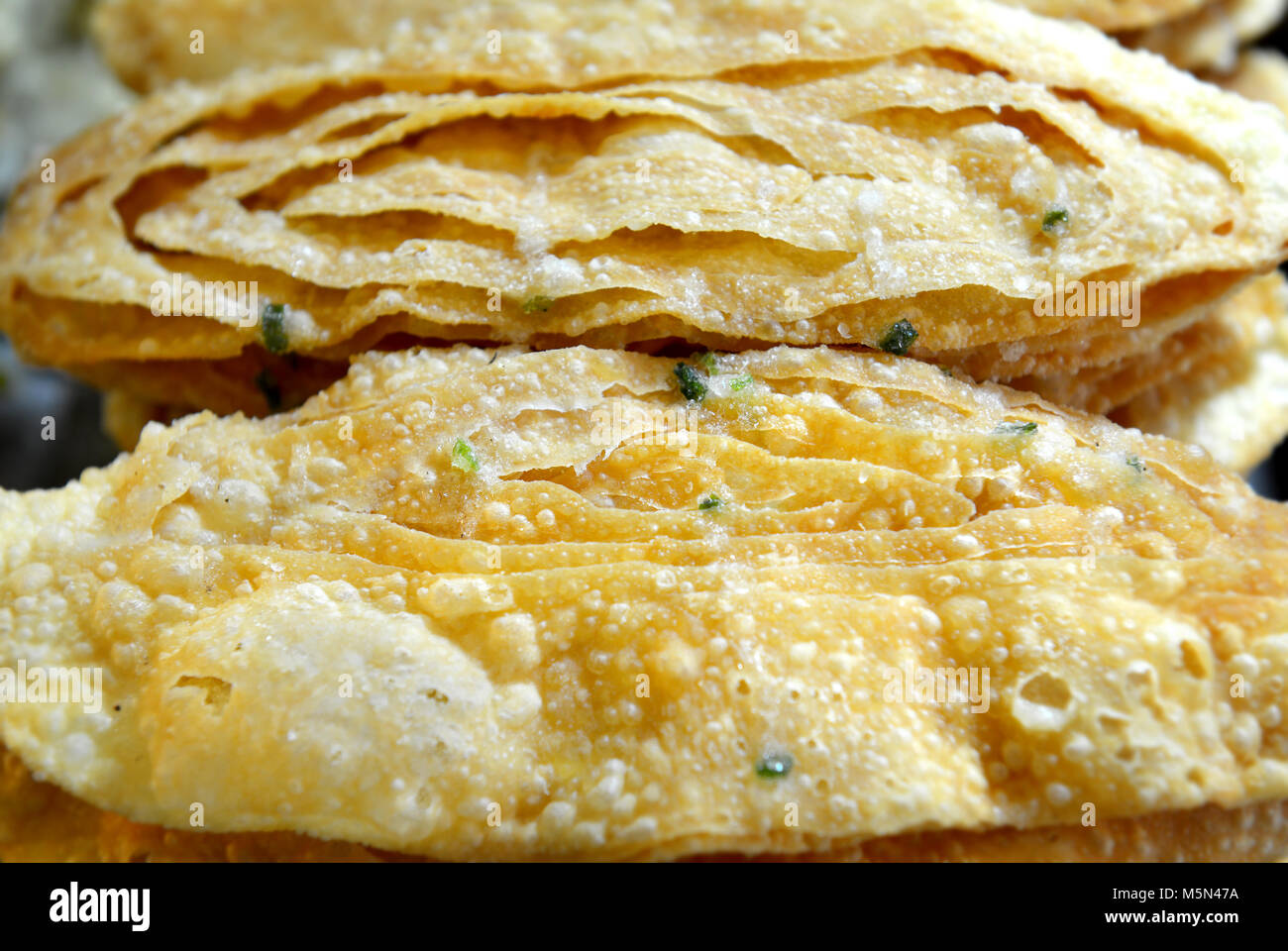 sweet crispy roti in thailand easy for eat at the market Stock Photo ...