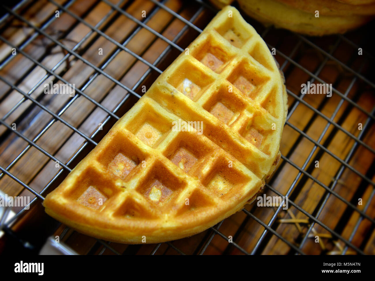 thai waffles soft and hot for sale at the shop in the market Stock ...