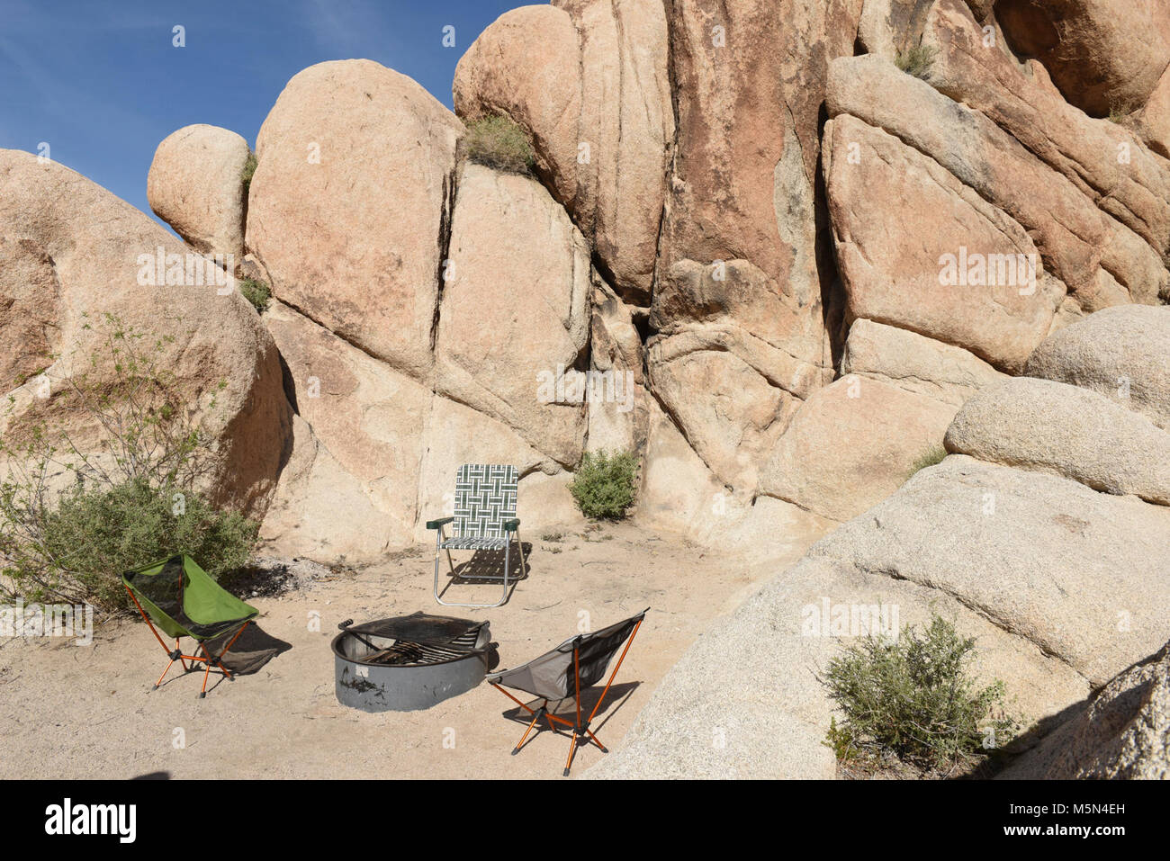 Campsite at Indian Cove Campground Stock Photo - Alamy