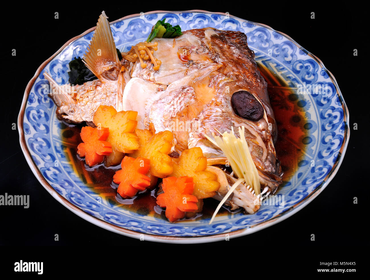 Japanese style fish's head soup ready to serve Stock Photo - Alamy