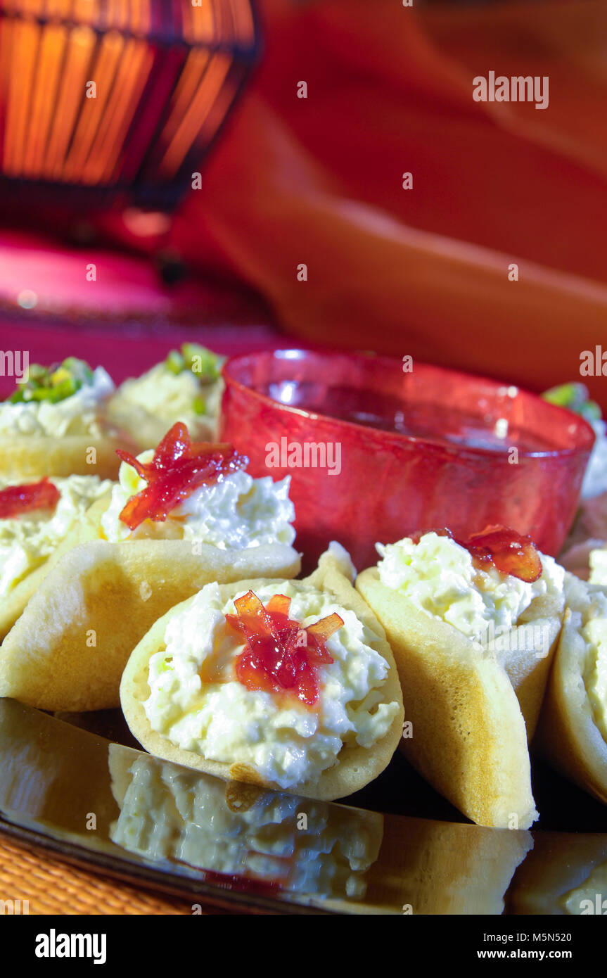 Asafeer, Arabic Sweets with Cream for Ramadan and Eid Stock Photo - Alamy