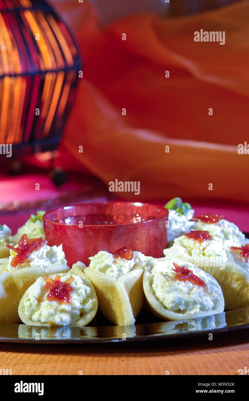 Asafeer, Arabic Sweets with Cream for Ramadan and Eid Stock Photo - Alamy