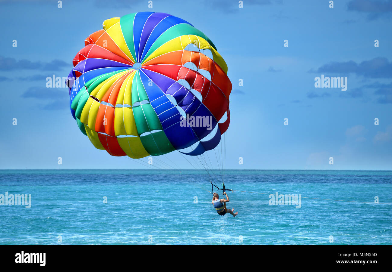 Color full Beach Parashoot funny relax time Stock Photo - Alamy