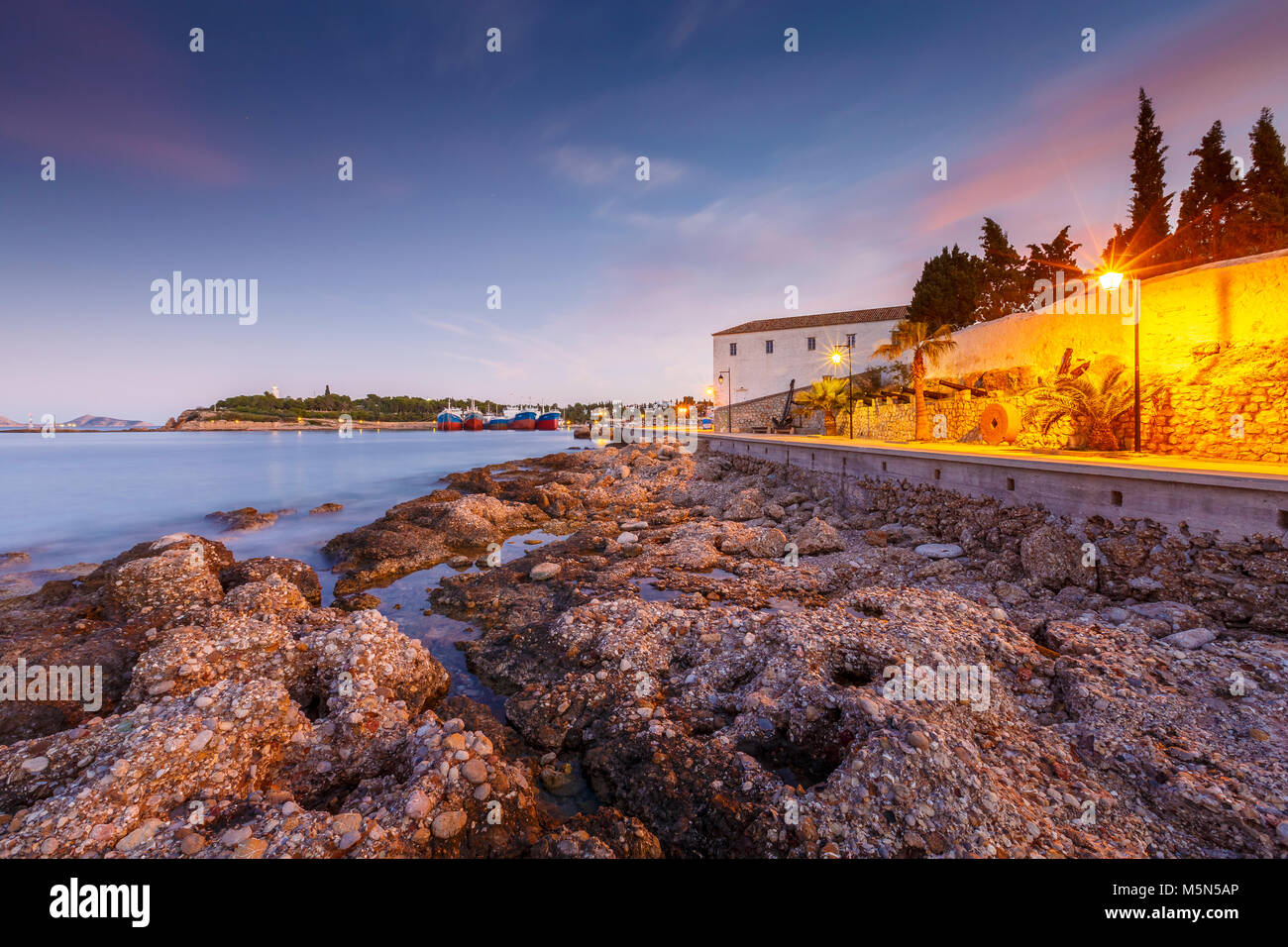 Greece saronic spetses beach hi-res stock photography and images - Alamy