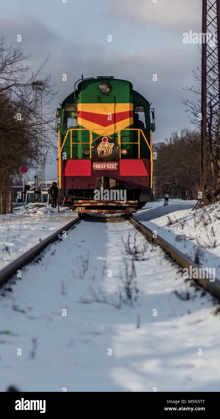 Facing a Train Stock Photo - Alamy