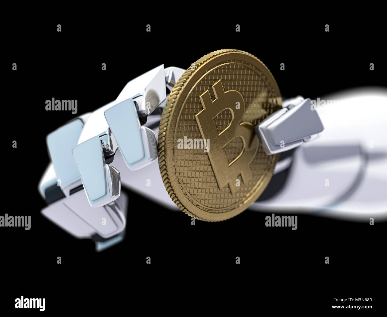 Concept of a robotic mechanical arm. 3D rendering Stock Photo - Alamy