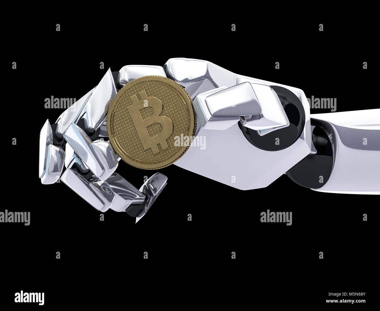 Concept of a robotic mechanical arm. 3D rendering Stock Photo - Alamy