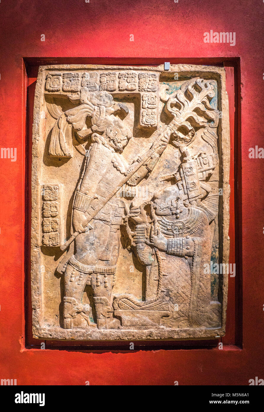 Limestone lintel relief from Yaxchilan, Mexico, at The British Museum ...