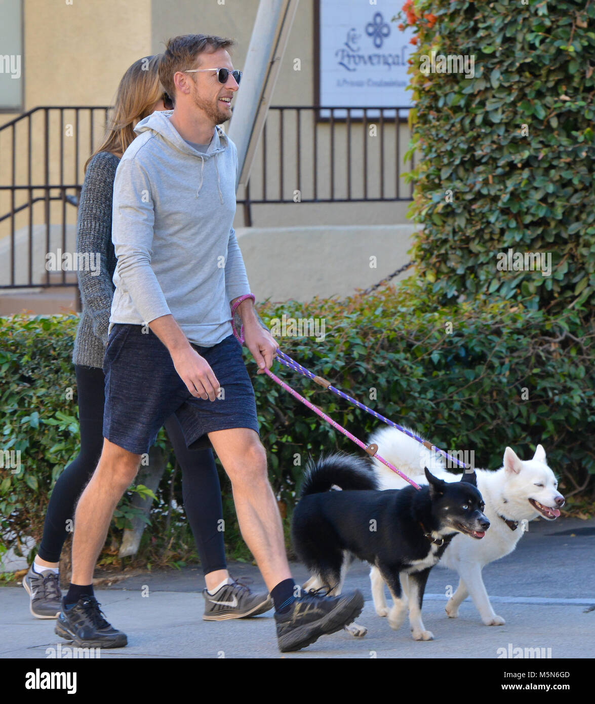 Former F1 ace Jenson Button and girlfriend Brittny Ward out walking ...