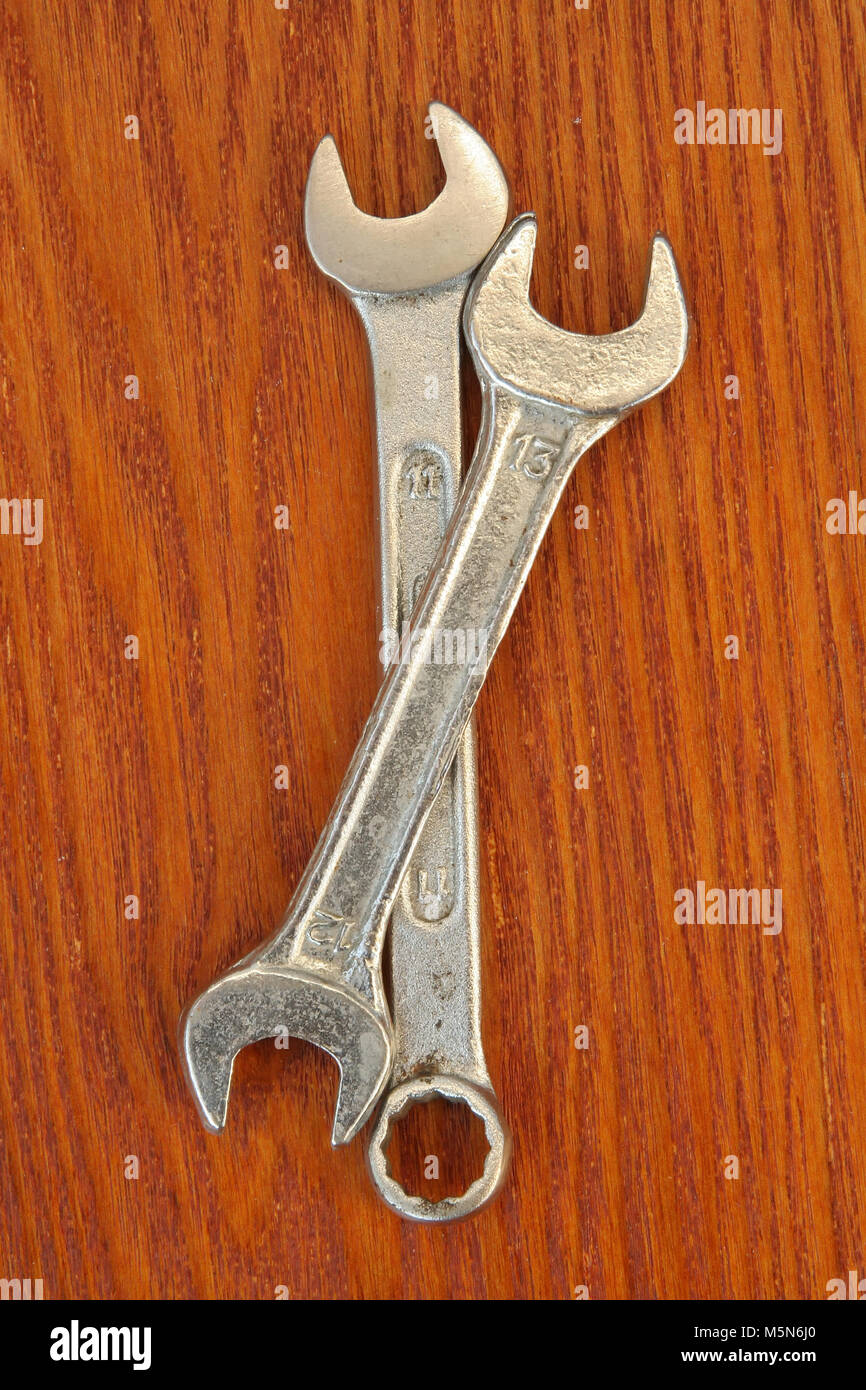 Metal key tool. Metal wrench tool. Steel key tool Stock Photo - Alamy