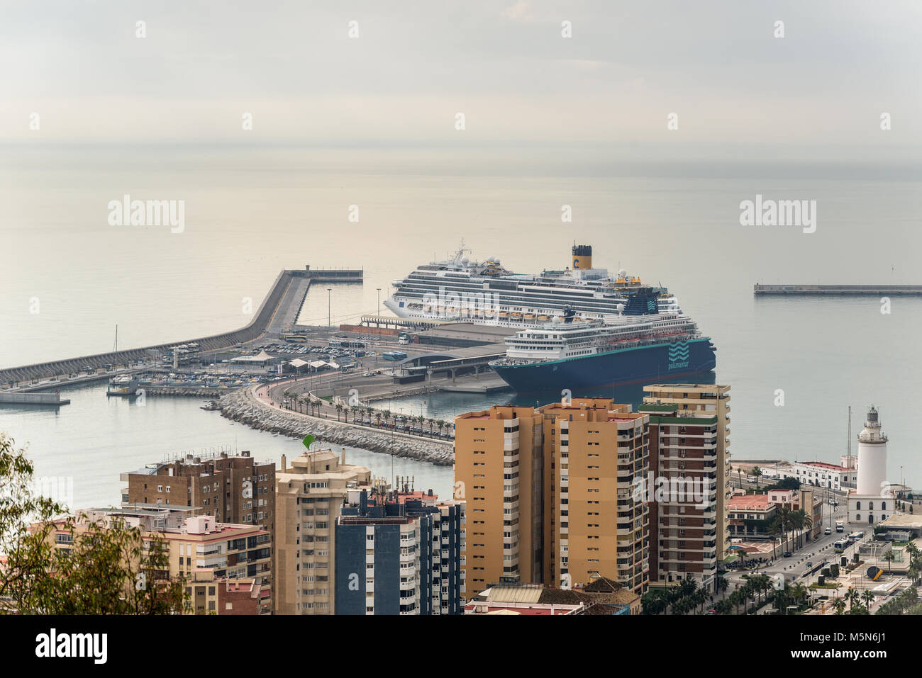 Cruise Terminal Of The Port Of Malaga High Resolution Stock Photography ...