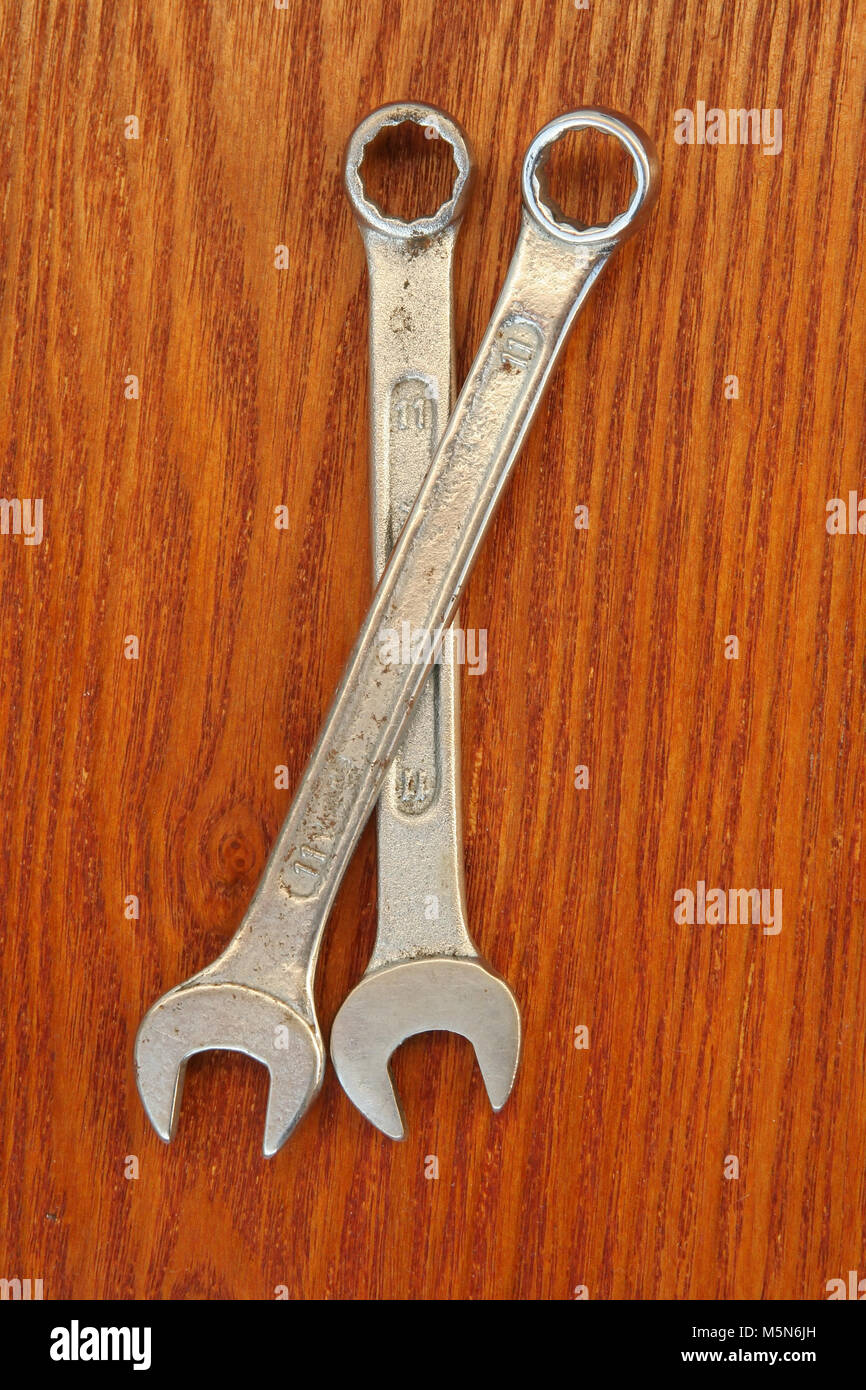 Metal key tool. Metal wrench tool. Steel key tool Stock Photo - Alamy