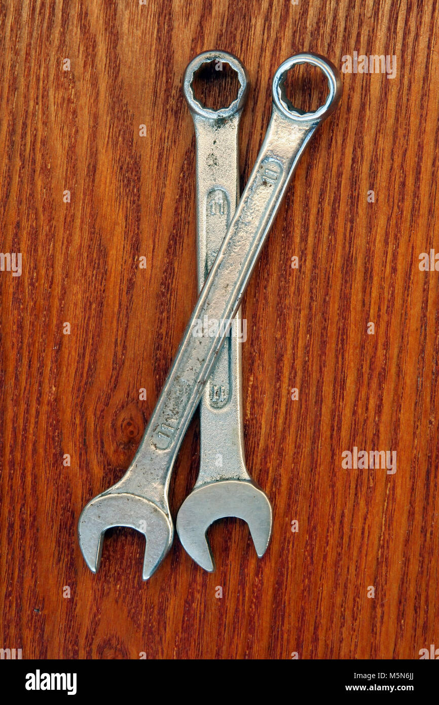 Metal key tool. Metal wrench tool. Steel key tool Stock Photo - Alamy