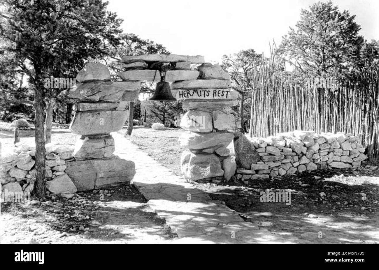 Grand Canyon Historic- Hermits Rest Bell Arch . Hermits rest stone ...