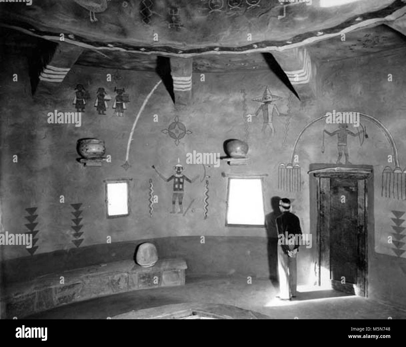 A Grand Canyon Historic- Desert View Watchtower Interior c . D.V ...
