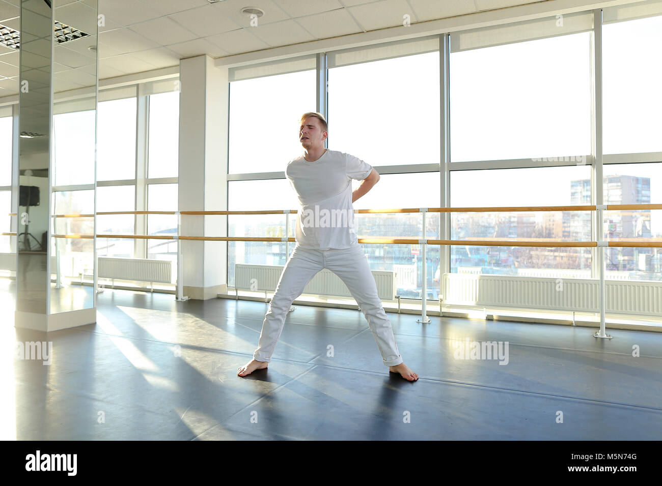 Professional sportsman diligently preparing for competition Stock Photo ...