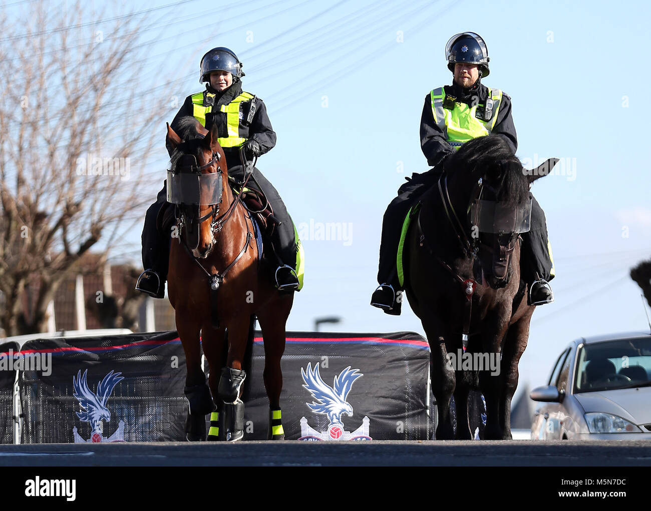 Police prior to kick-off during the Premier League match at Selhurst ...