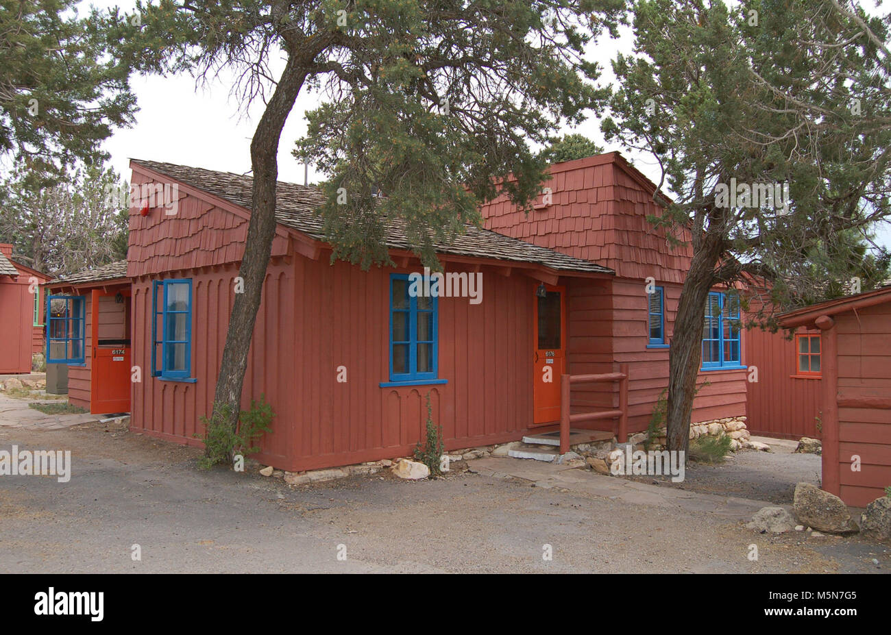Grand Canyon National Park Bright Angel Lodge Cabin Stock Photo - Alamy