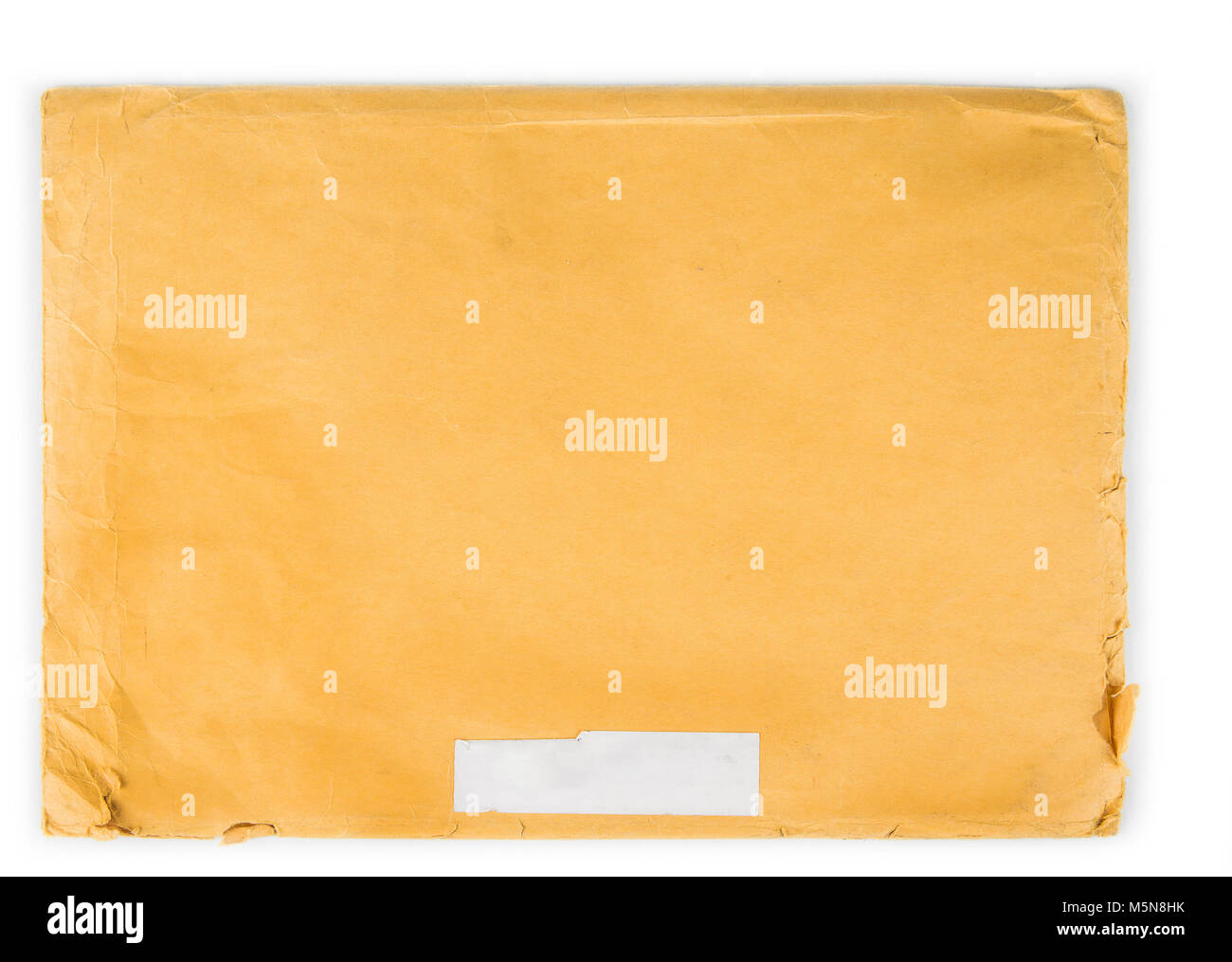 Old vintage orange crumpled envelope on white Stock Photo - Alamy