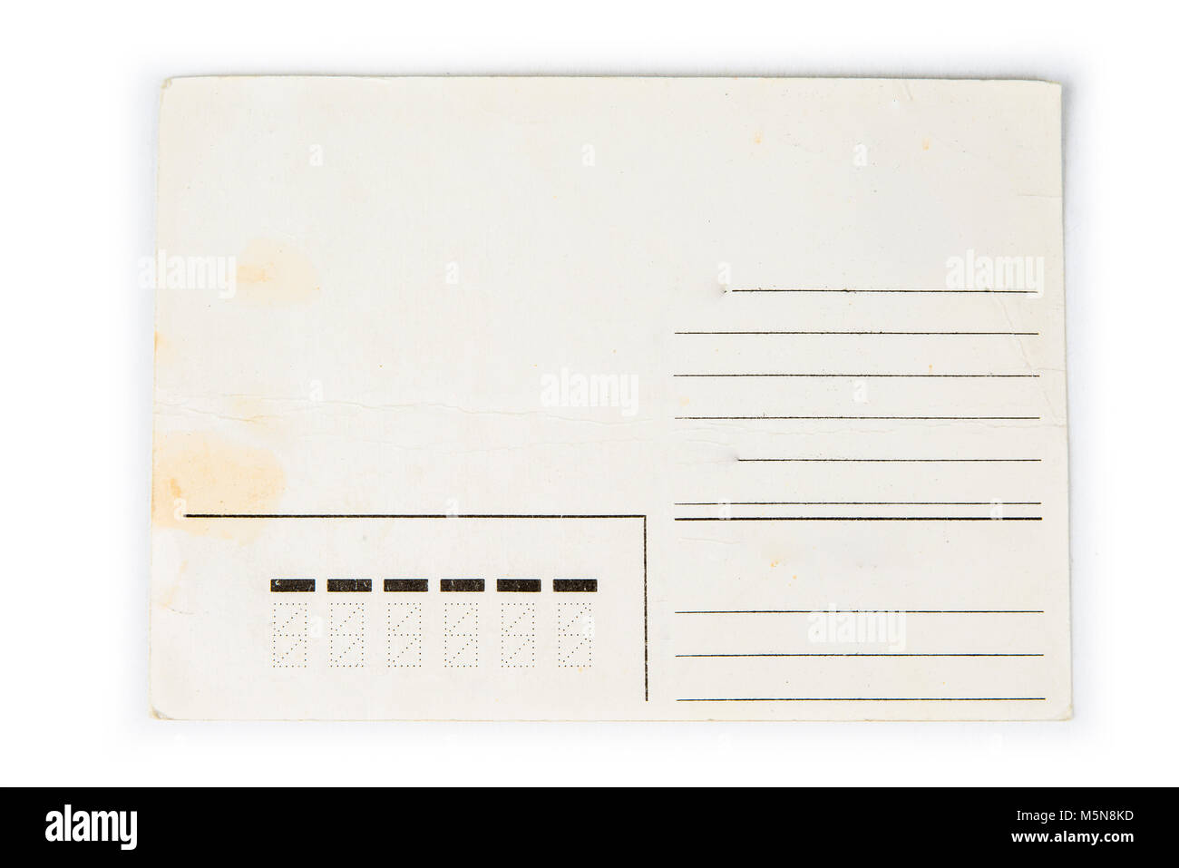 Old vintage retro postcard on the white background Stock Photo - Alamy