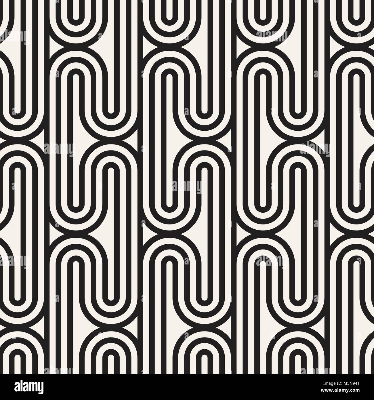 Vector Seamless Lattice Pattern Modern Stylish Texture With Monochrome Trellis Repeating