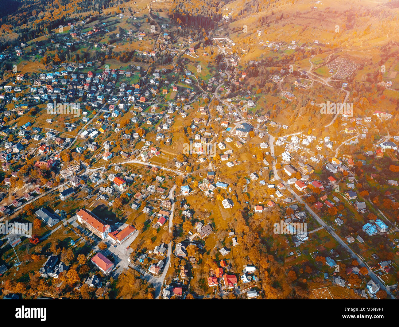 small town in the countryside Stock Photo - Alamy
