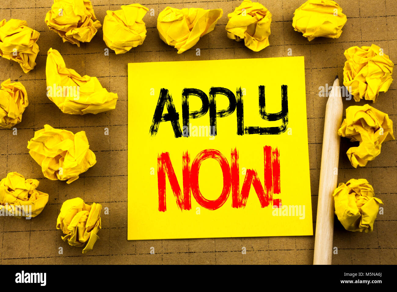 Apply Now. Business concept for Job Hiring Application written on ...