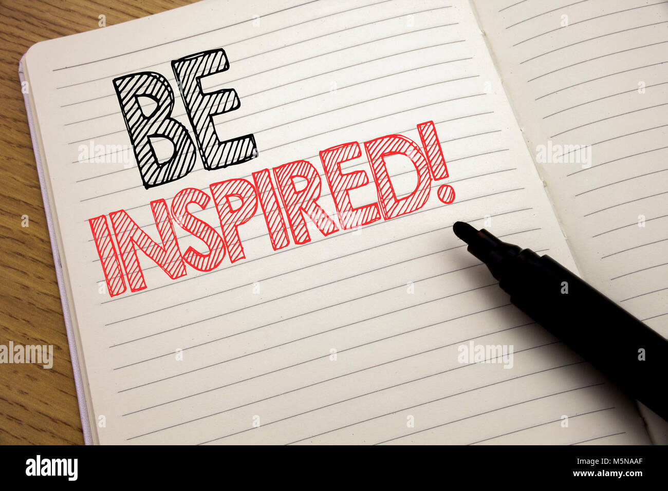 Handwriting Announcement text showing Be Inspired. Business concept for ...