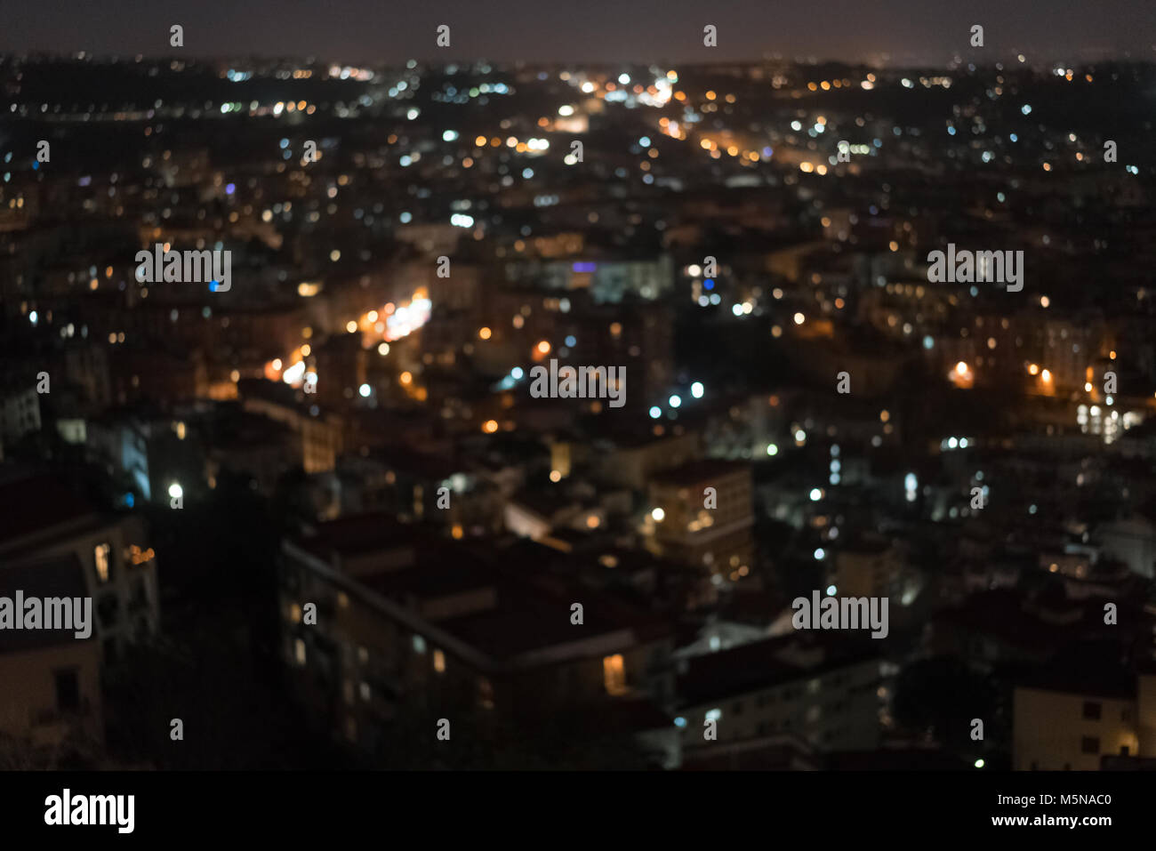 City night from top view Stock Photo - Alamy