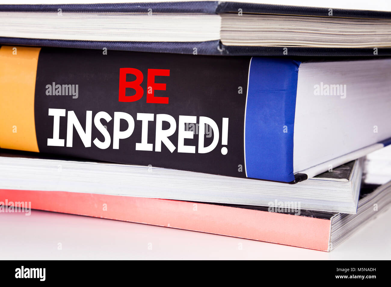 Hand writing text caption inspiration showing Be Inspired. Business ...