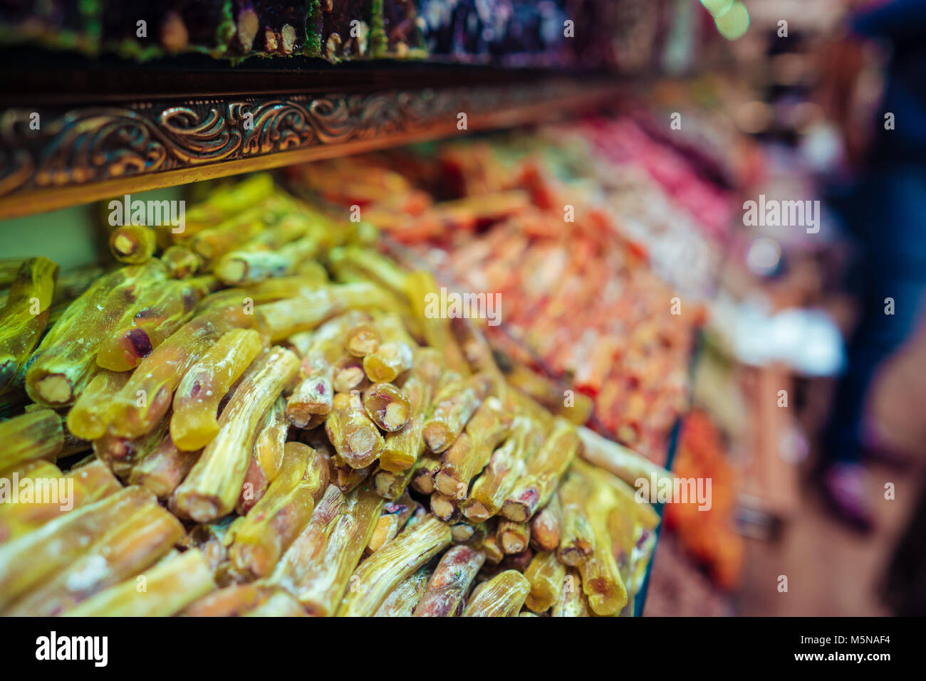 Turkish delight in Istanbul Grand Bazaar Stock Photo - Alamy