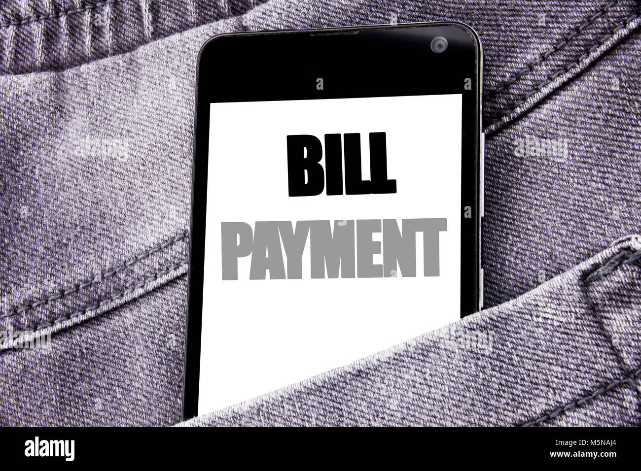 Hand writing text caption inspiration showing Bill Payment. Business ...