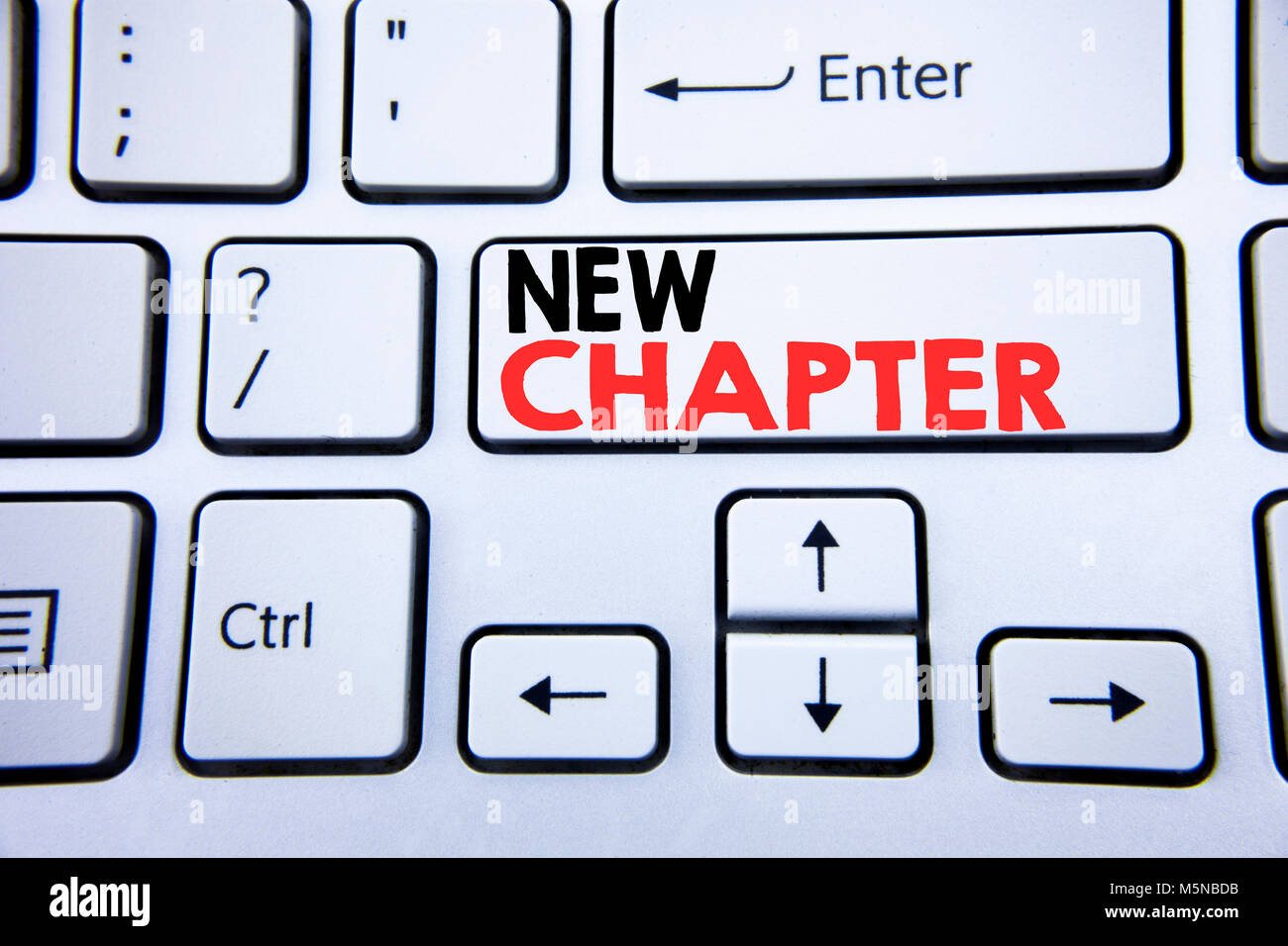 Word, writing New Chapter. Business concept for Starting New Future ...