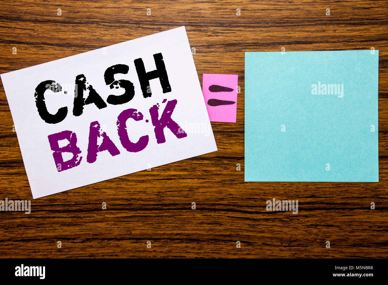 Handwriting Announcement text showing Cash Back Cashback. Business ...