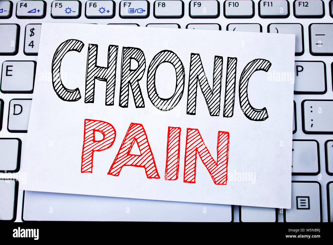 Handwritten text caption showing Chronic Pain. Business concept writing ...