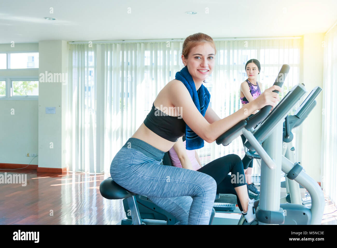 Athlete training gym cycle hi-res stock photography and images - Alamy