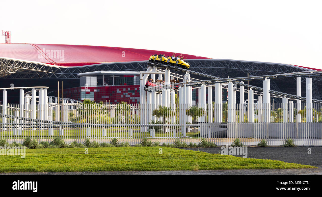 Ferrari world abu dhabi roller coaster hi-res stock photography and ...