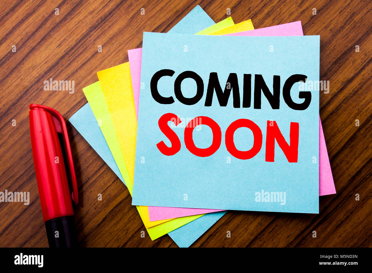 Handwriting Announcement text Coming Soon. Concept for Under ...